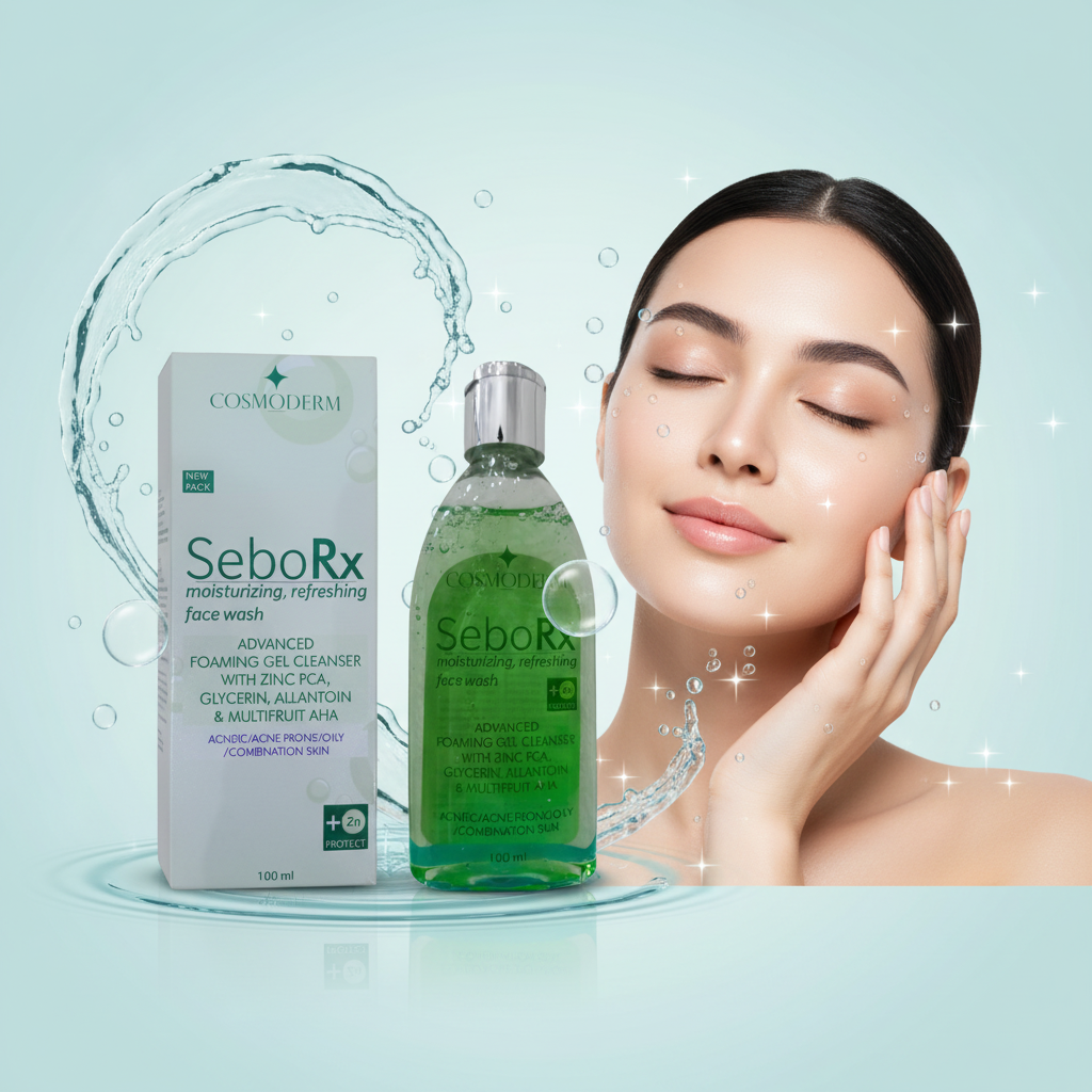 Sebo Rx Face Wash by Cosmoderm India - For Acne and Excess Oil on Skin ...